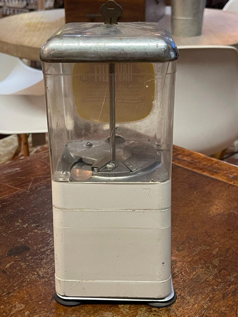 Vintage Have-a-lift Caffeine Pill Metal Vending Machine Dispenser With ...