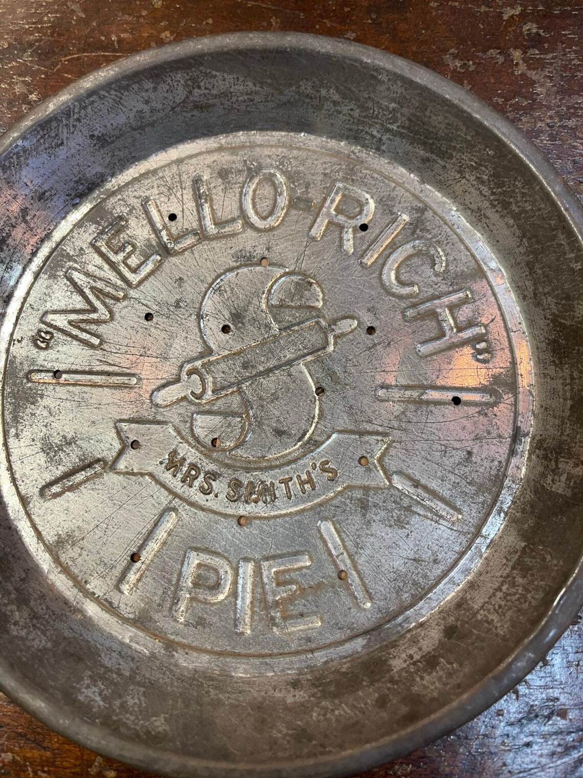 Vintage 1950's Mrs. Smith’s “mello-rich Pie” Stamped Logo Advertising ...