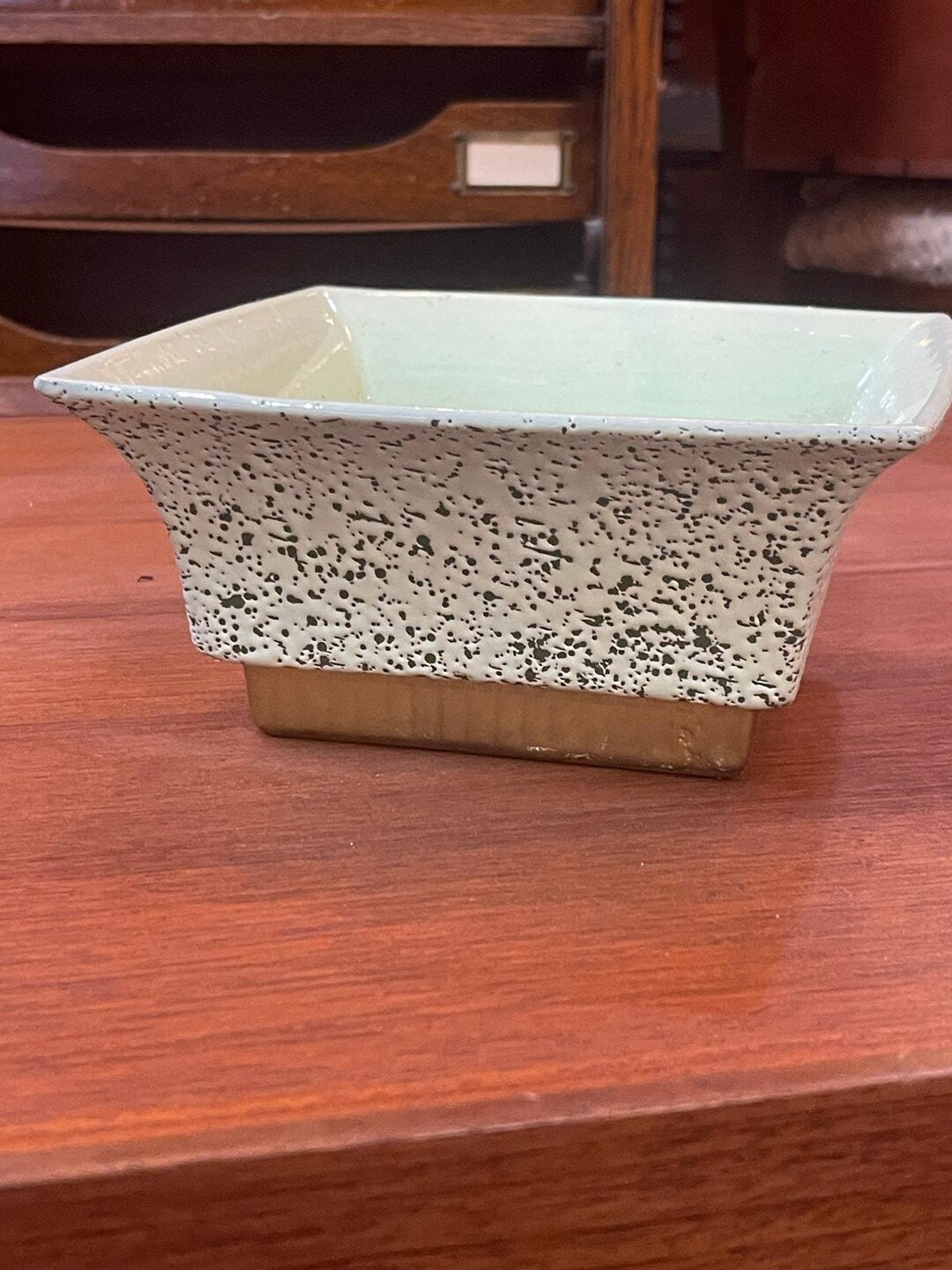 Vintage Shawnee Pottery 1958 MCM Chantilly Lava Glaze Square Planter ...