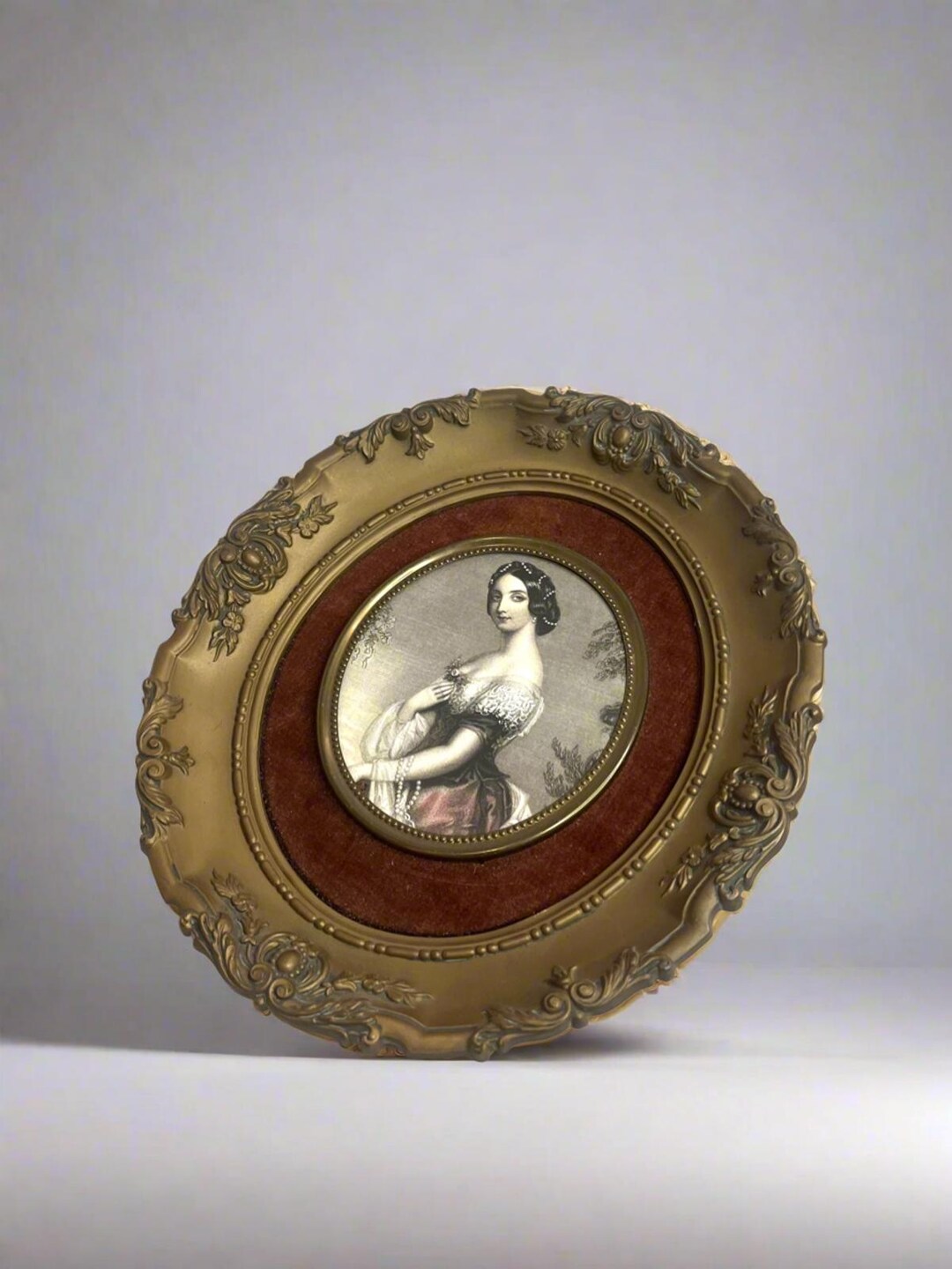 Vintage Joseph Steiler "baroness Von Krudener" Cameo Creation Portrait ...