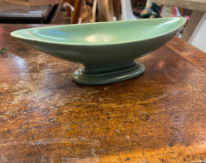Vintage MCM Mid-century Red Wing Pottery Matte Footed Console Bowl - Etsy