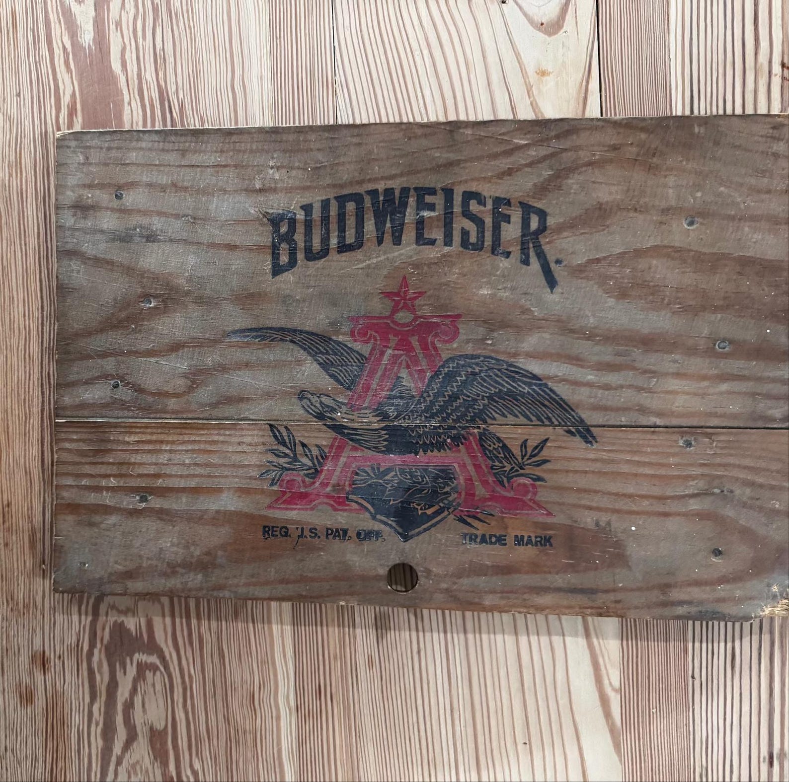Vintage Budweiser Wooden Crate Top Game Checkerboard - Etsy
