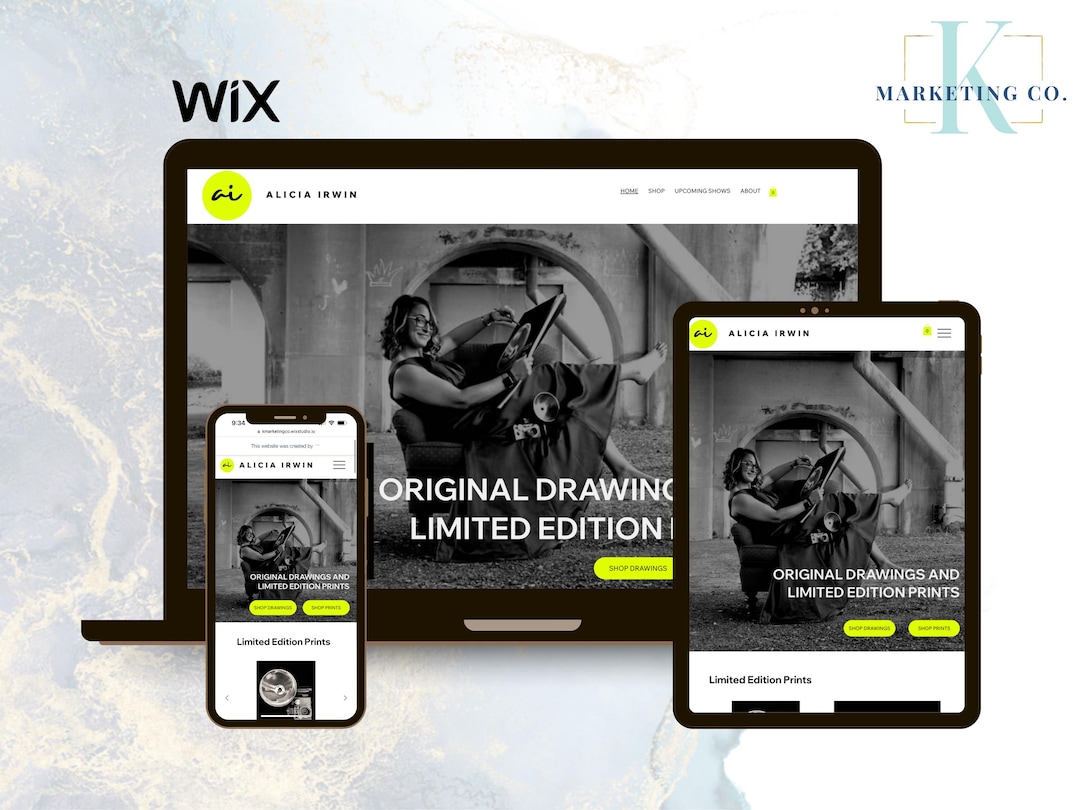 Fully Customizable Artist Wix Studio Website Template for Artists ...