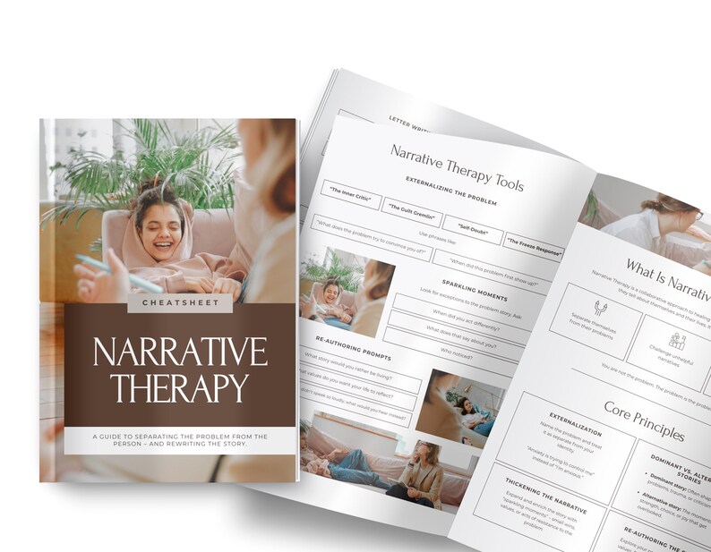 Narrative Therapy Cheat Sheet PDF | Counseling Techniques Guide ...