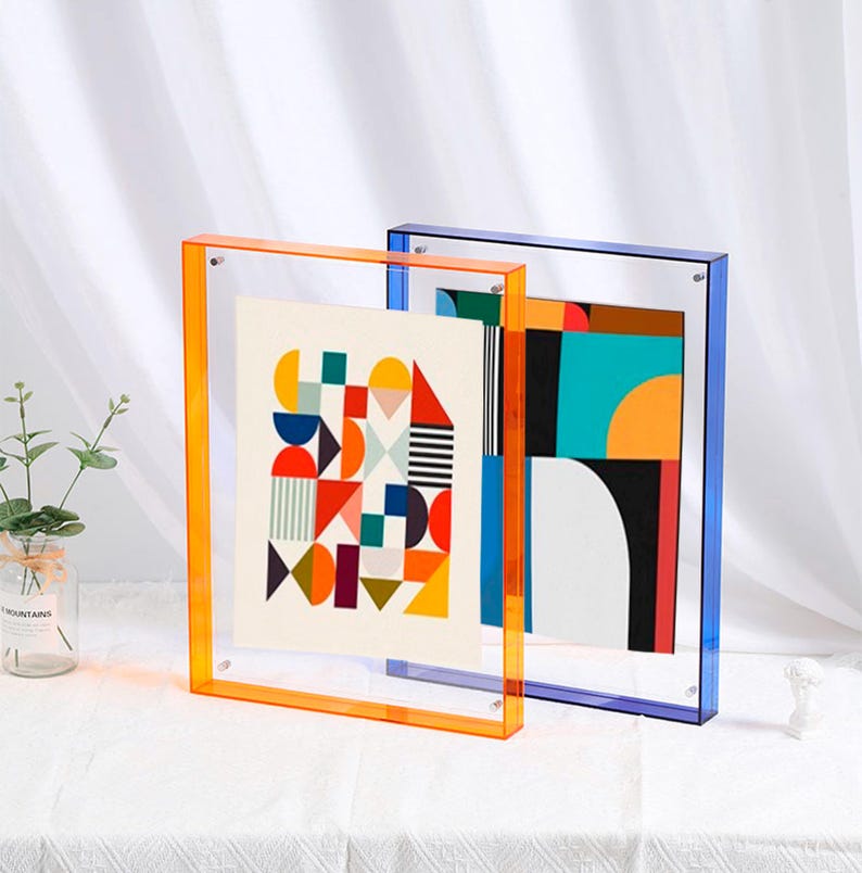 Acrylic Dopamine Color Frame – Neon Photo Frame – Colorful Poster Frame ...