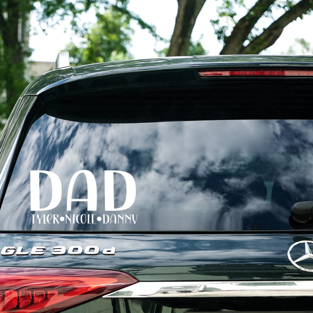 Dad Car Decal - Fathers Day Decals - Personalized Decal - Custom Name ...