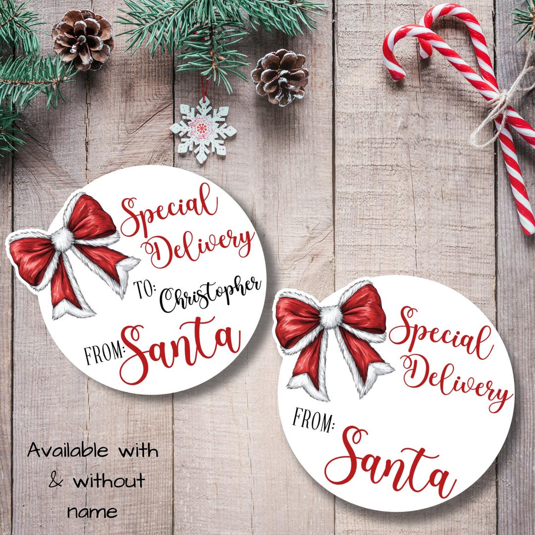 Personalized Christmas Gift Stickers: Special Delivery From Santa Gift ...