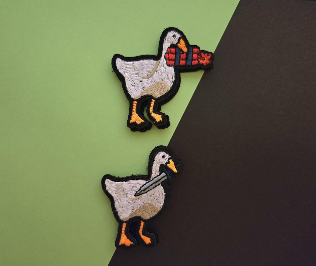 Goose With Tnt/dagger Embroidered Velcro Patch, Sew on Patch, Funny ...