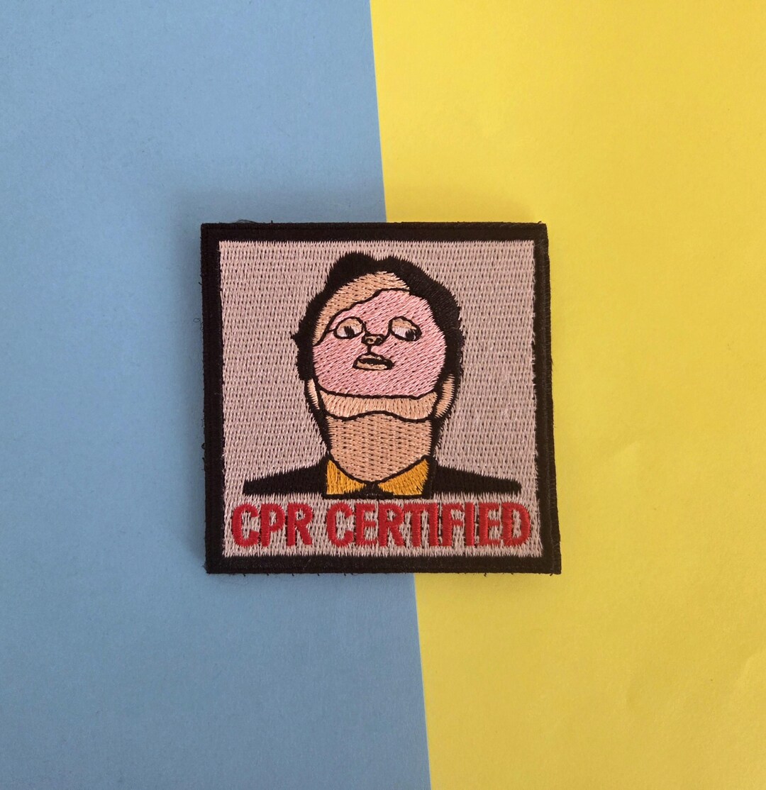 CPR Certified Dwight Schrute Embroidered Velcro Patch - Etsy