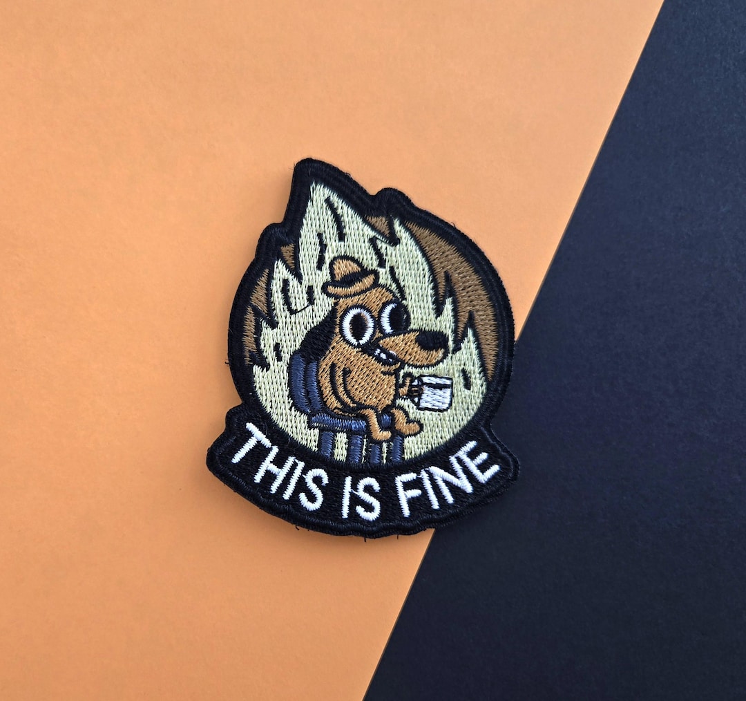 This is Fine Embroidered Velcro Patch, Sew on Patch, Funny Patch, Dog ...