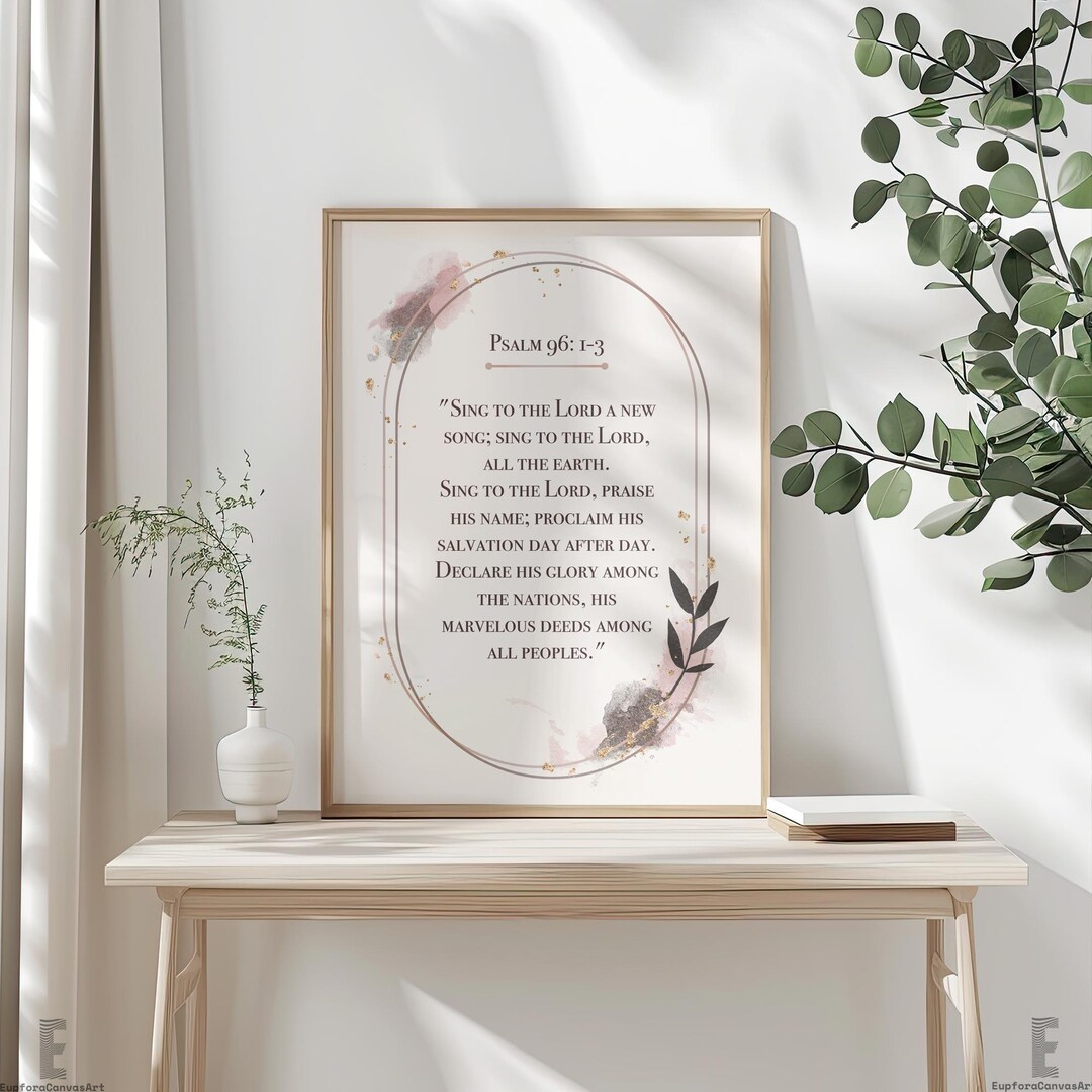 Personalized Bible Verse Canvas Poster, Your Bible Scripture Art ...