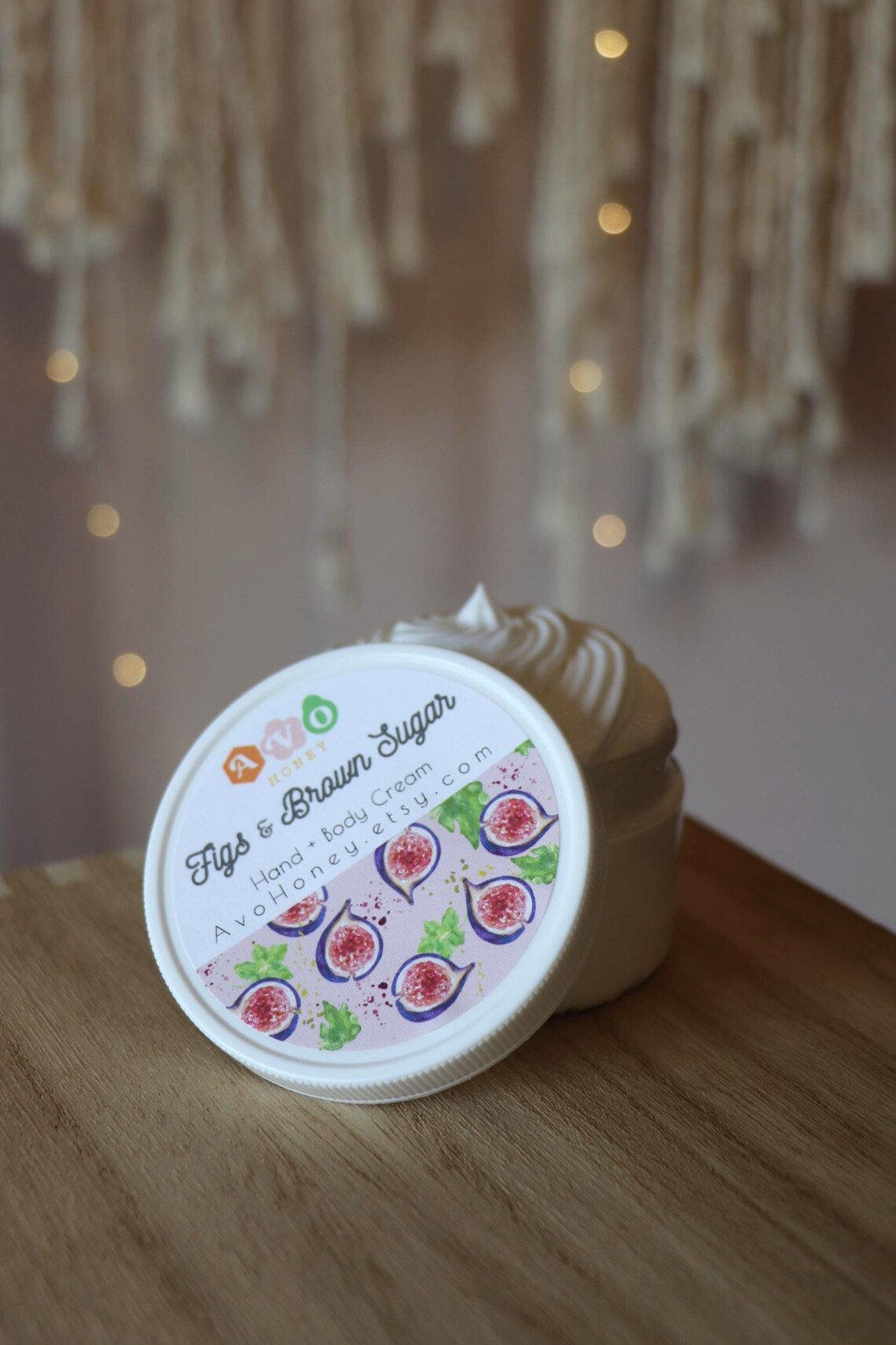 Figs + Brown Sugar Body Cream: Organic Oils, Raw Honey (4oz) - Etsy