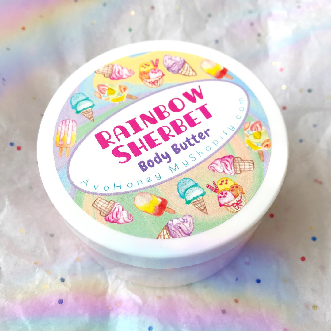 Rainbow Sherbet Body Butter Lotion Cream Citrus Fruity - Etsy
