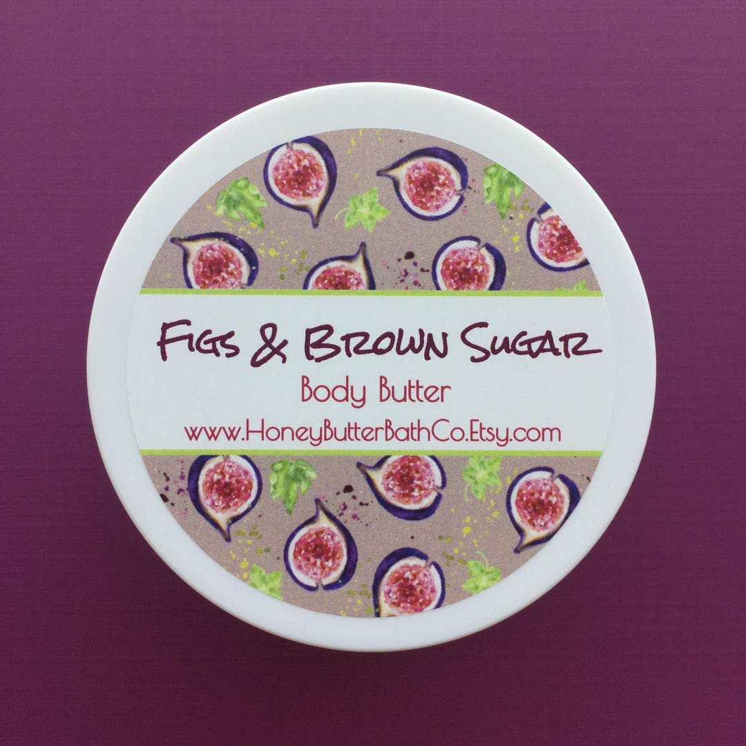 Figs + Brown Sugar Body Cream: Organic Oils, Raw Honey (4oz) - Etsy