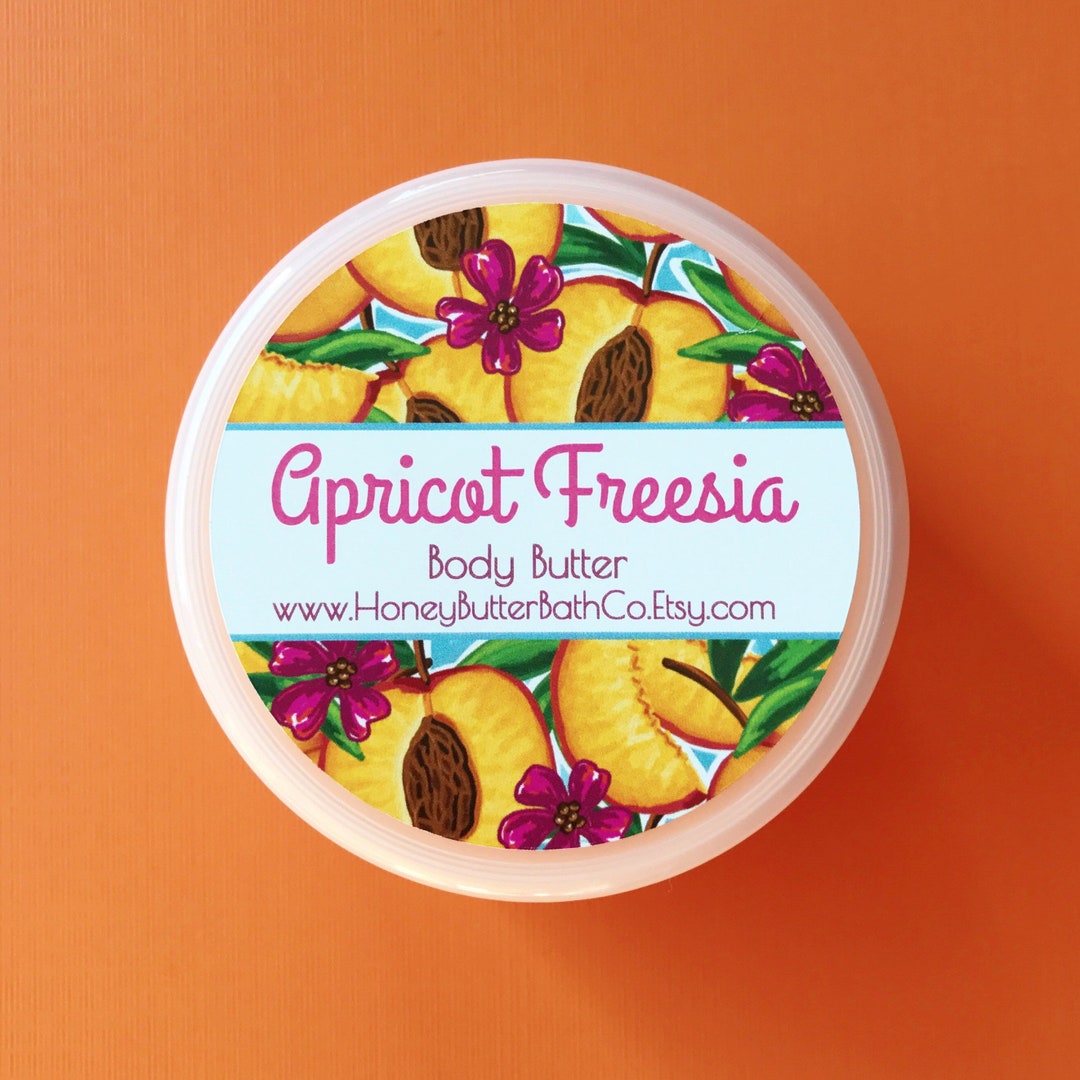 Apricot Freesia Body Cream: Organic Oils, Raw Honey (4oz) - Etsy