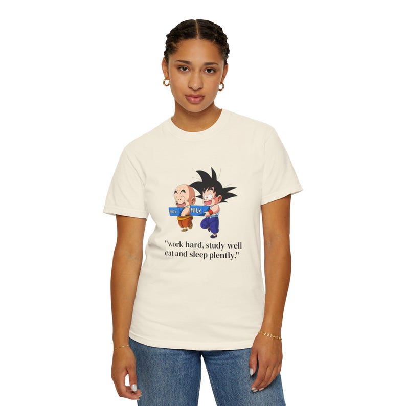 Classic Dragon Ball Shirt Son Goku & Krillin Milk Training Iconic work ...