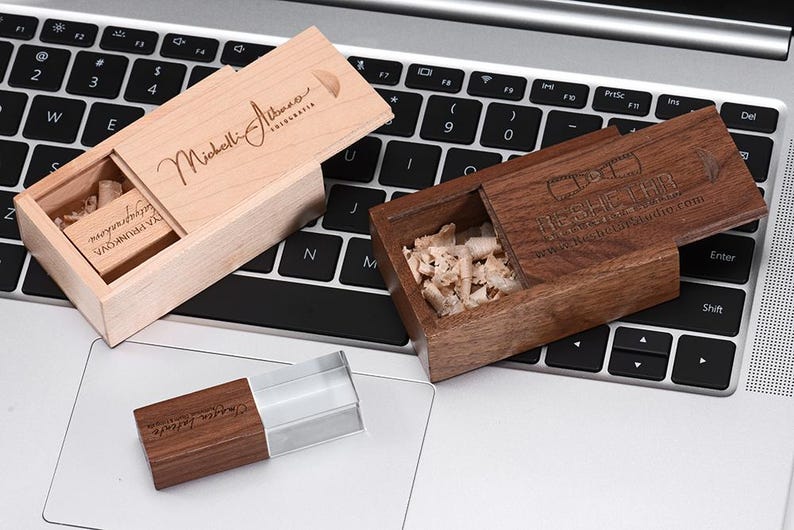 Engraved Custom Wooden USB for Photos, Personalised Unique Wedding ...