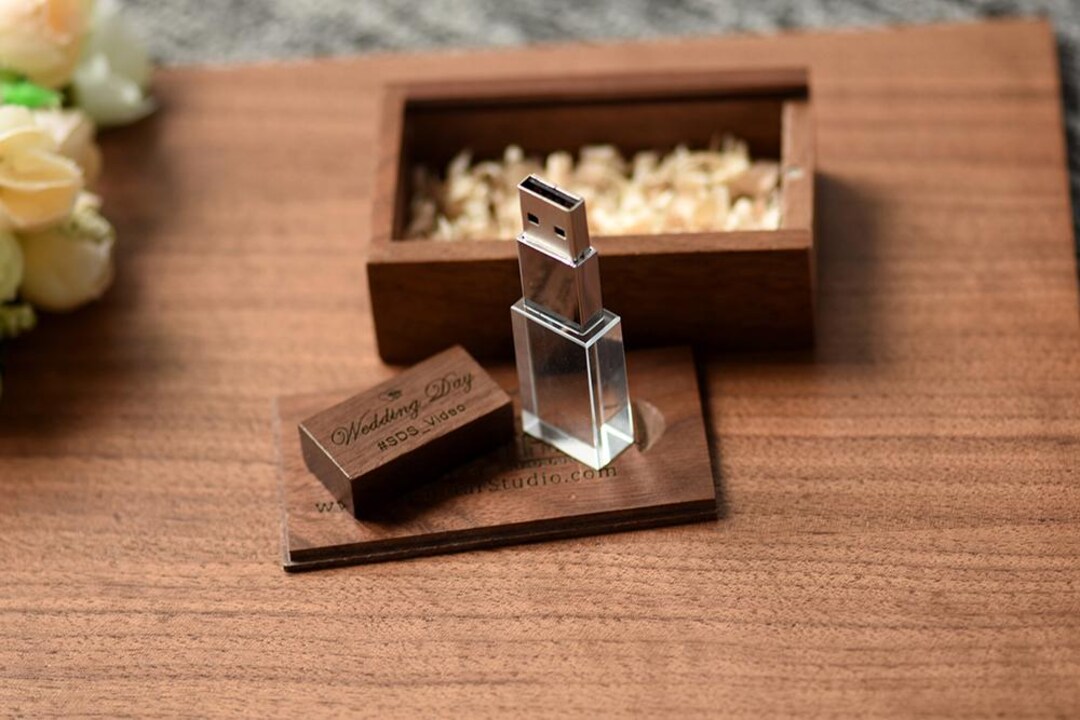 Engraved Custom Wooden USB for Photos, Personalised Unique Wedding ...