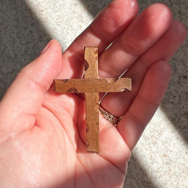 Handmade Small Black Walnut Wooden Cross | Comfort Decor | Christian ...