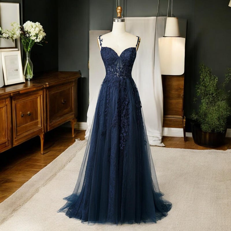 A Line Prom Dress - Etsy