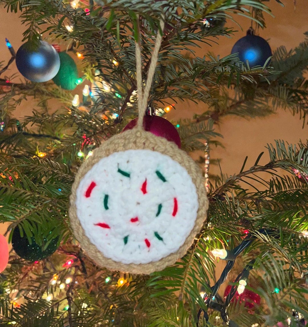 Handmade Crochet Christmas Sugar Cookie Ornament - Etsy