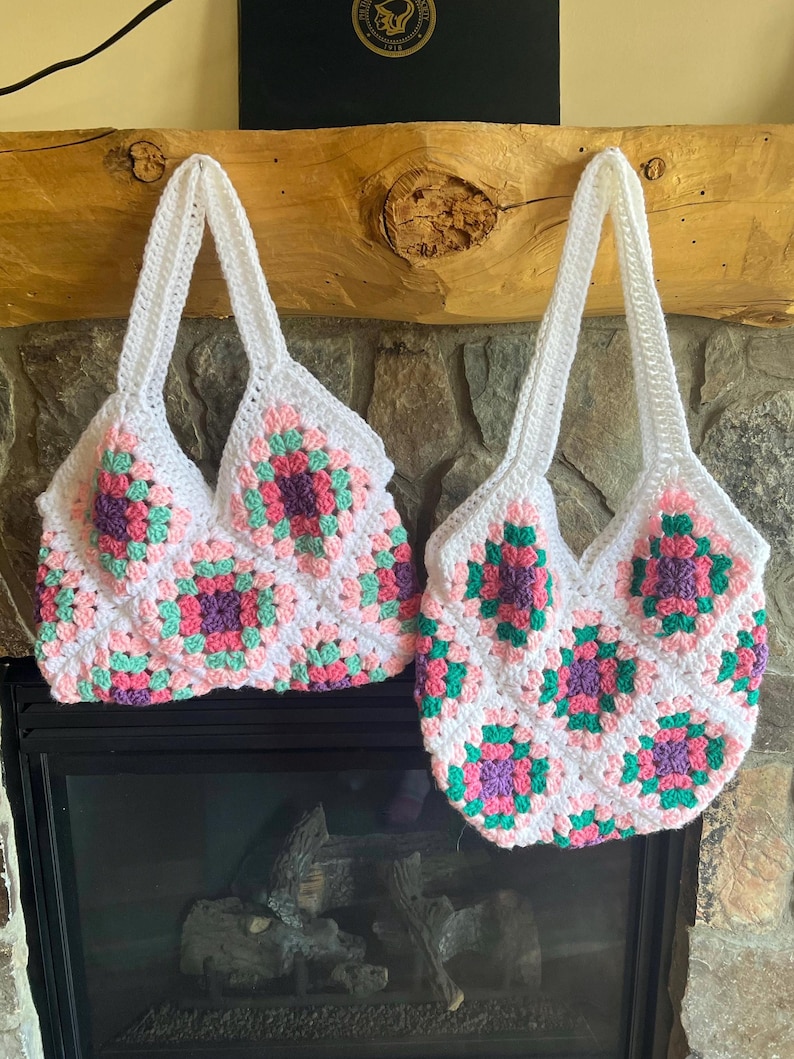 Handmade Crochet Granny Square Purses - Etsy