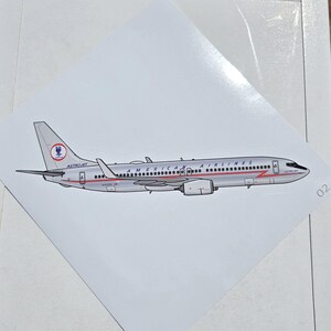 American Airlines Retro Livery Boeing 737 Sticker - Etsy