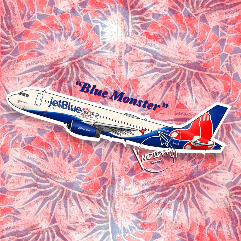 Jetblue Airbus A320 Sticker: Boston Sports Teams Special Livery - Etsy