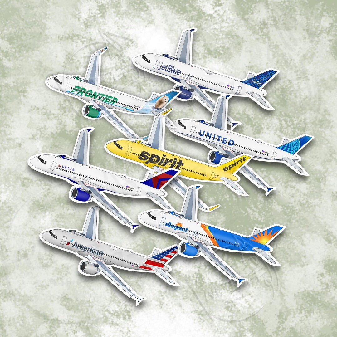 Airbus A320 Sticker - Gift for Pilot Flight Attendant Ramp Agent ...