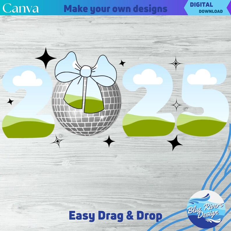 2025 With Bow Canva Templates, Drag & Drop, User-friendly Editable ...
