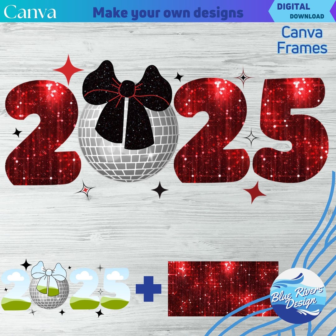2025 With Bow Canva Templates, Drag & Drop, User-friendly Editable ...