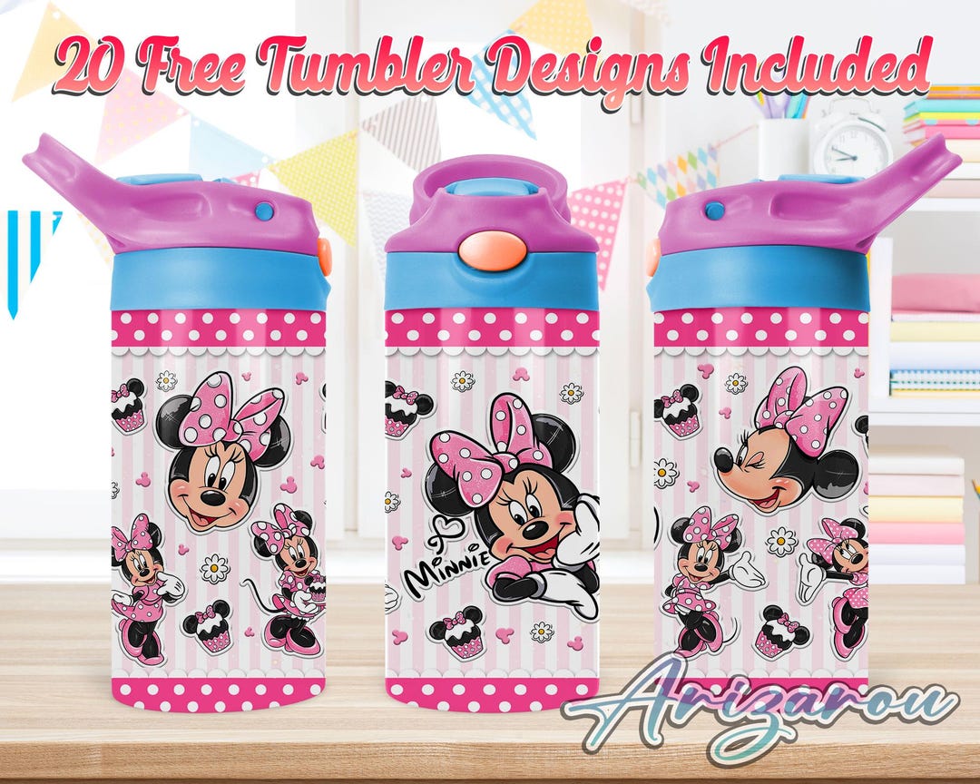 Mouse Cartoon 12oz Kids Flip Top Sippy Cup PNG, Cartoon 12oz Sippy Cup ...