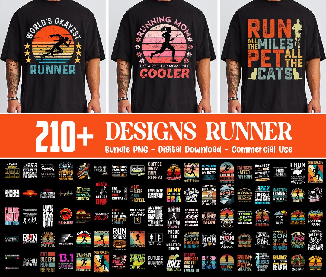 210+ Designs Runner Bundle Png, Running Png, Fitness Running Png, Jogging Png, Let's Run Png, in ...