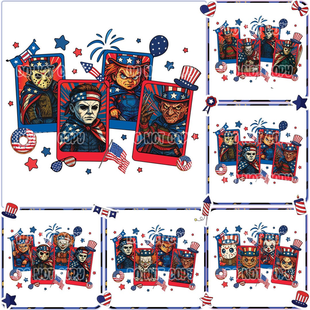 5 Files Happy 4th of July Png, America Killer Png, Horror Movies Fourth ...