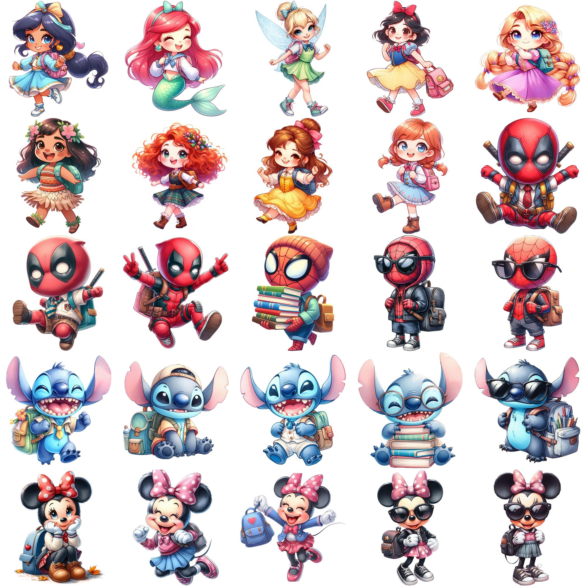80+ Cartoon Back to School PNG Bundle, Cartoon Characters Png, Teacher ...