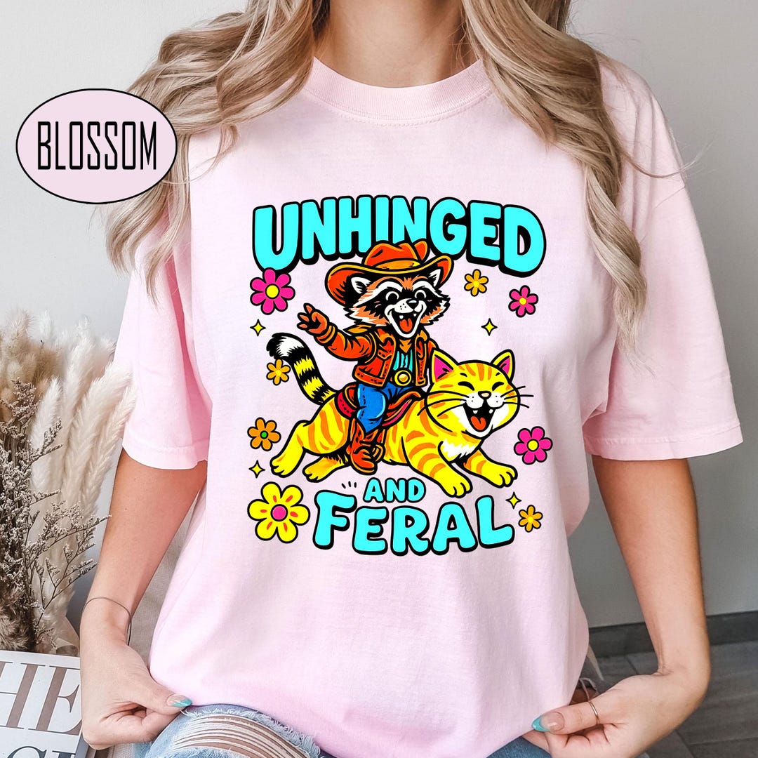 Unhinged and Feral Png, Cute Raccoon Png, Sarcastic Quotes Png, Funny ...