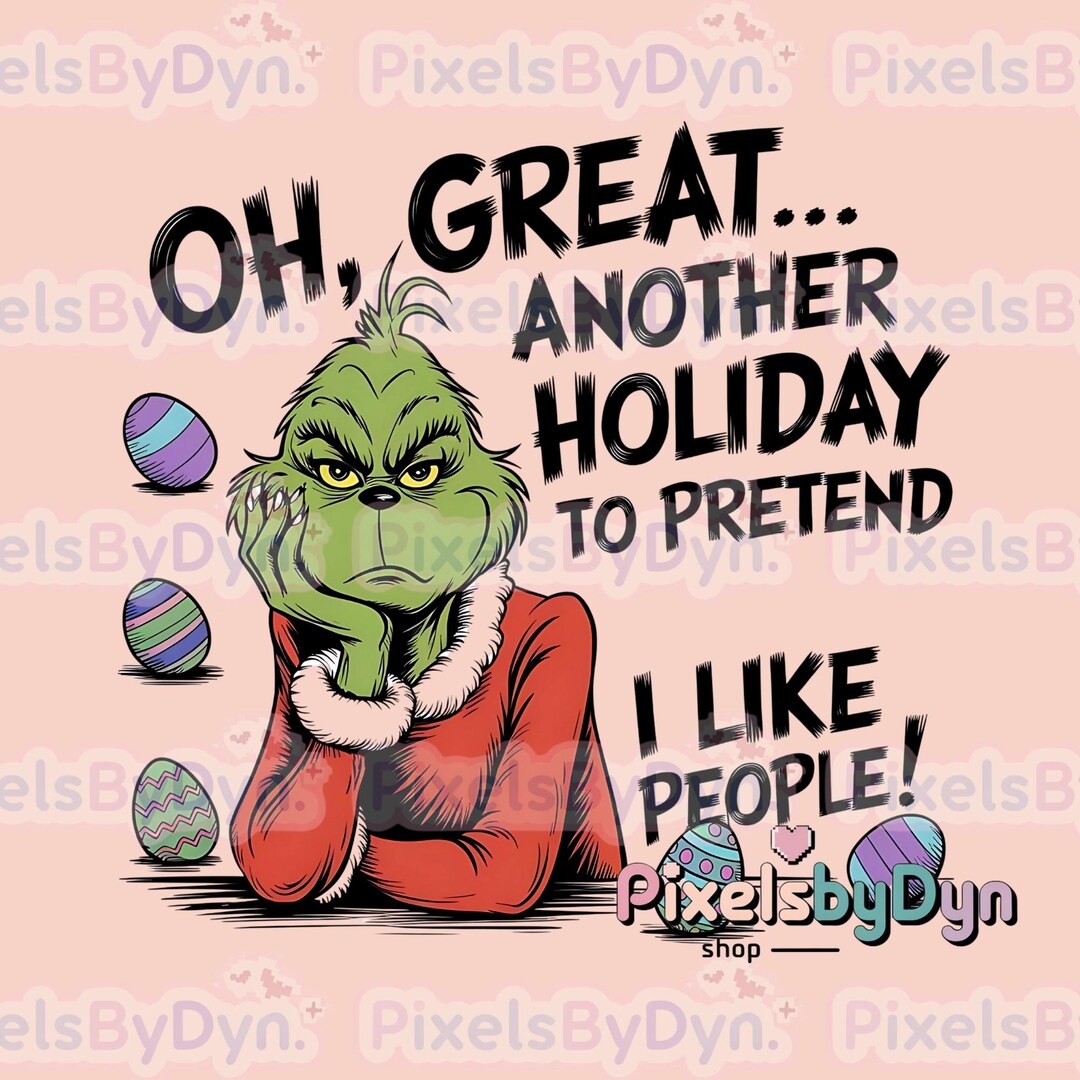 Easter Grinch PNG, Easter PNG, Grinch Png, Grinch Face, Grinch Stickers ...