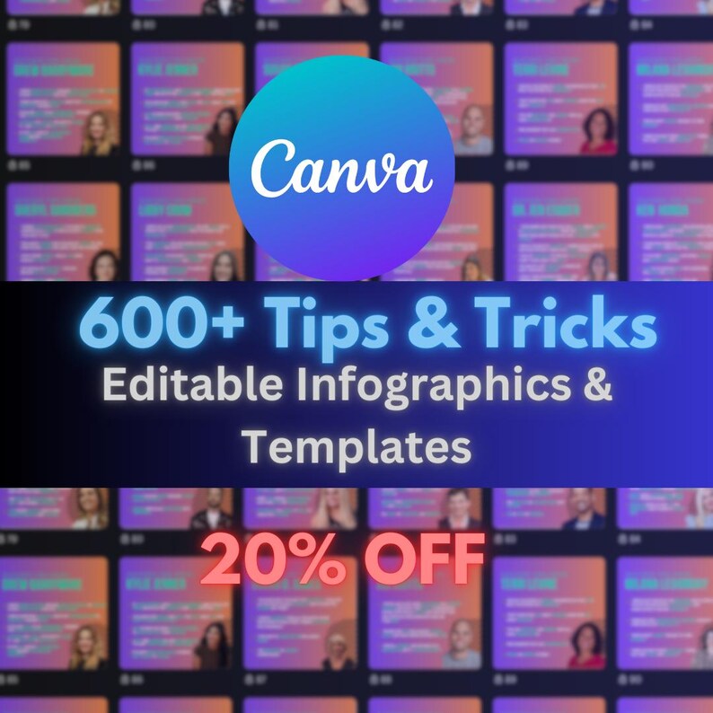 600 Editable Canva Infographics for Tips & Tricks BONUS Templates for ...