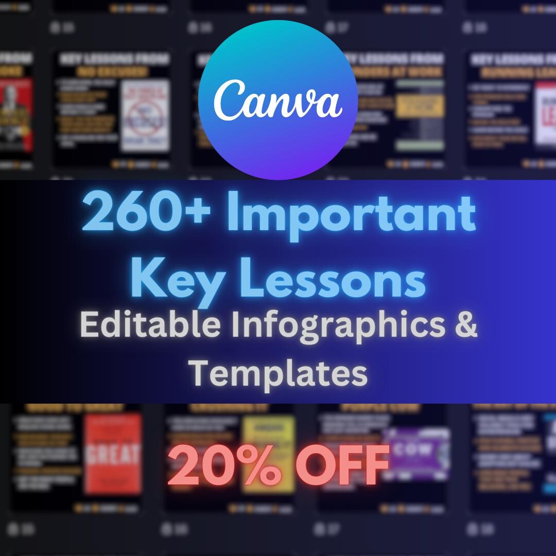 260 Editable Canva Infographics on Key Lessons From Movies & Books ...