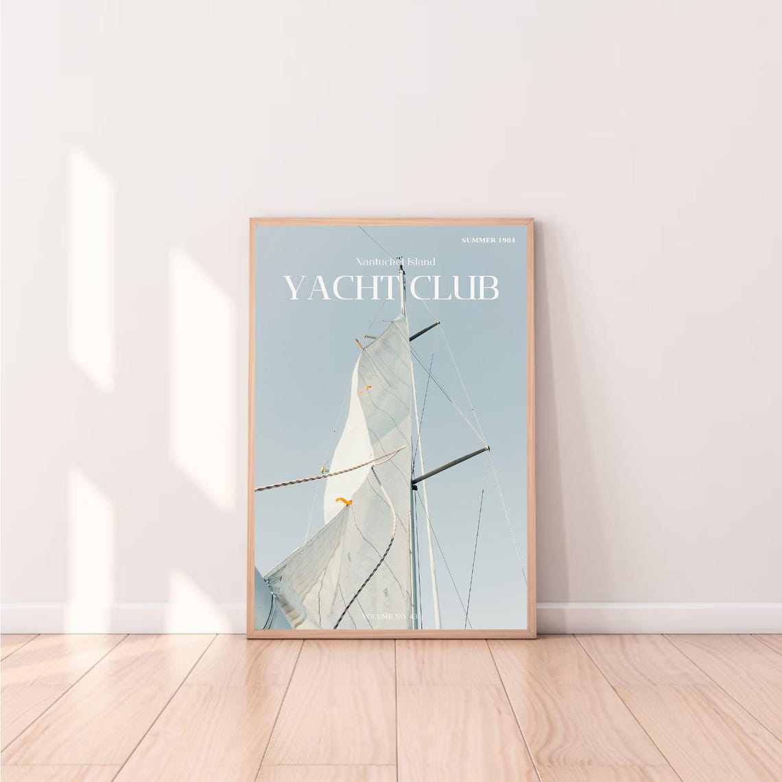 Nantucket Newspaper Print Massachusetts Poster East Coast Print Preppy ...