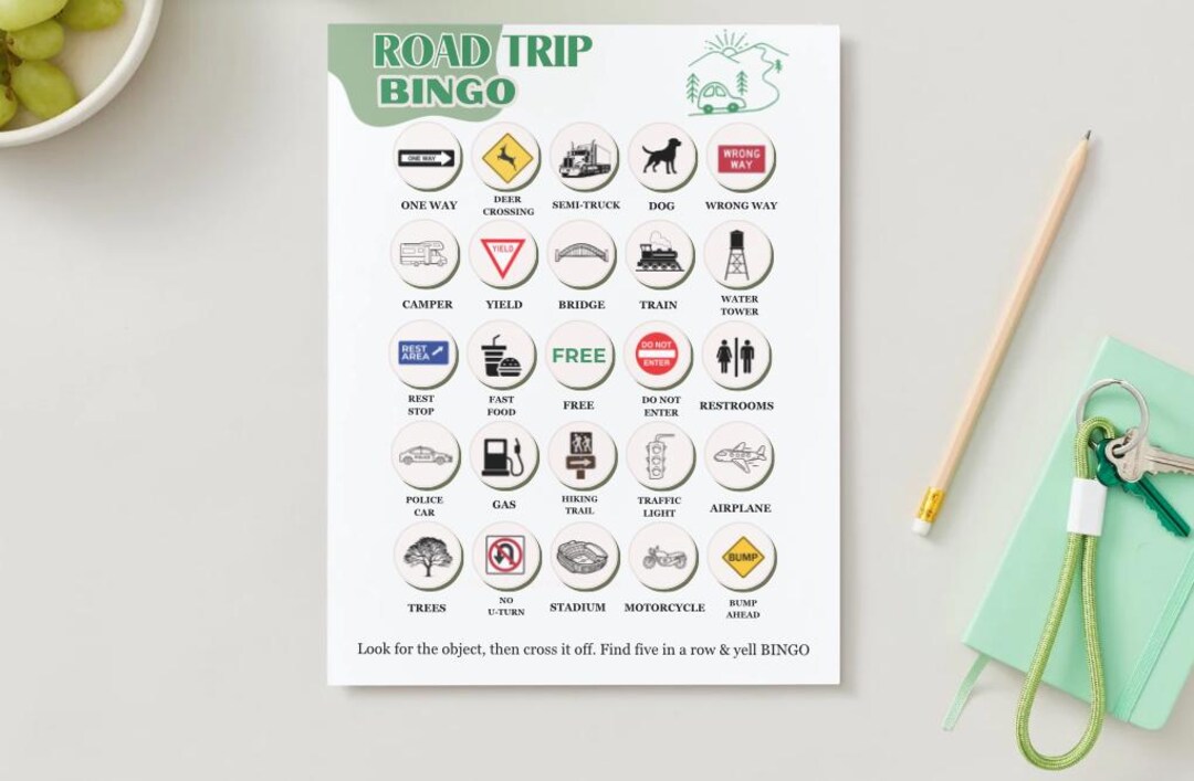 Road Trip Bingo Printable / Road Trip Game for Kids / iPad Free Car ...