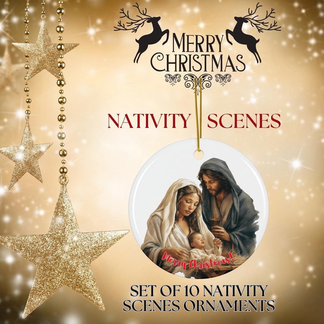 Nativity Set, Artful Ethnic Nativity Scene, Rustic Nativity Set, 10 ...