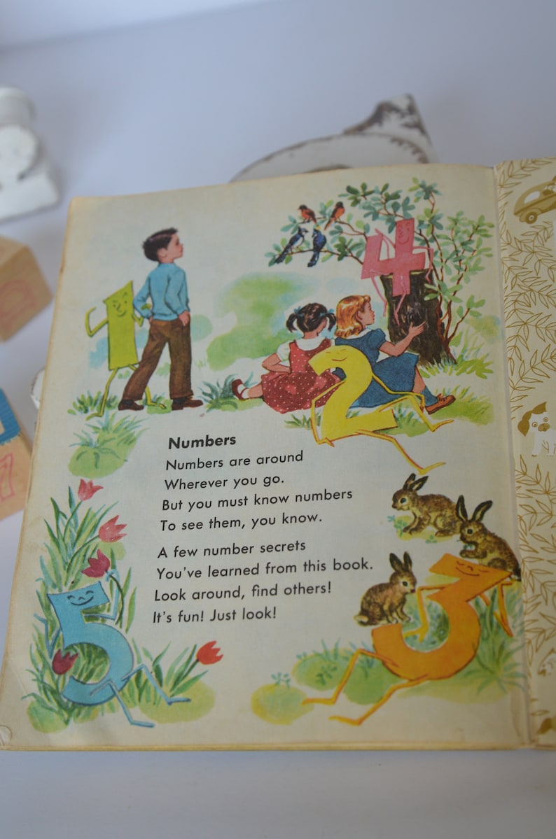 1955 Little Golden Book Numbers Book Classic - Etsy