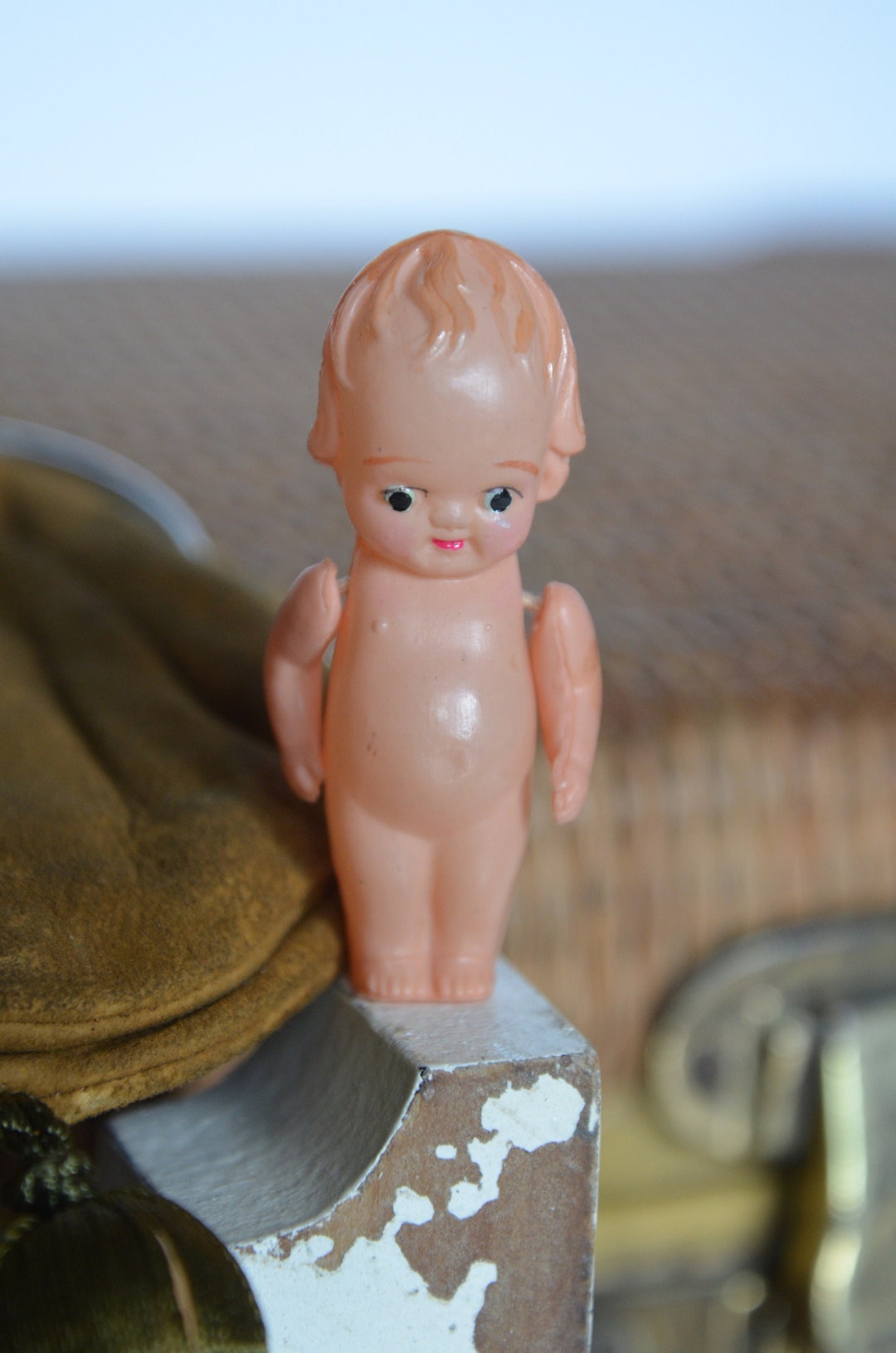 Jointed Kewpie Doll - Early Child's Toy - Nursery Decor - Baby Gift ...