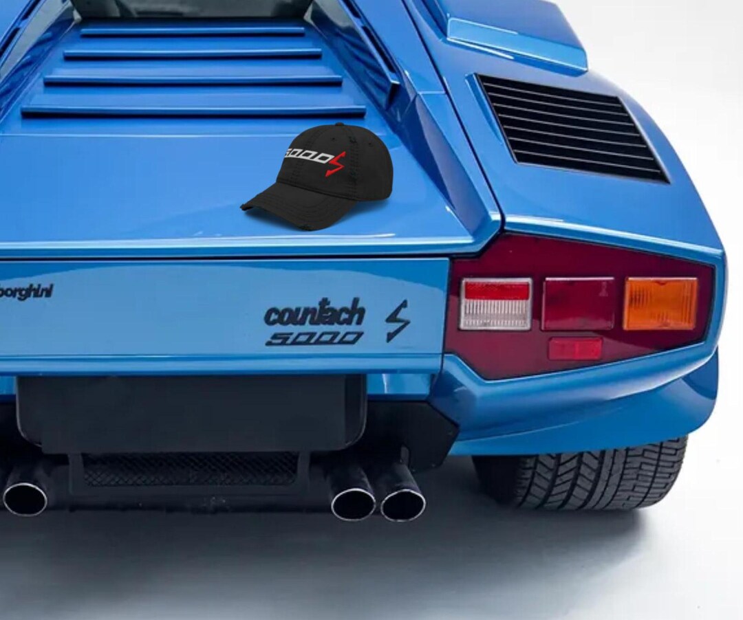 Lamborghini Countach 5000 S Hat – Distressed Vintage Supercar Logo ...