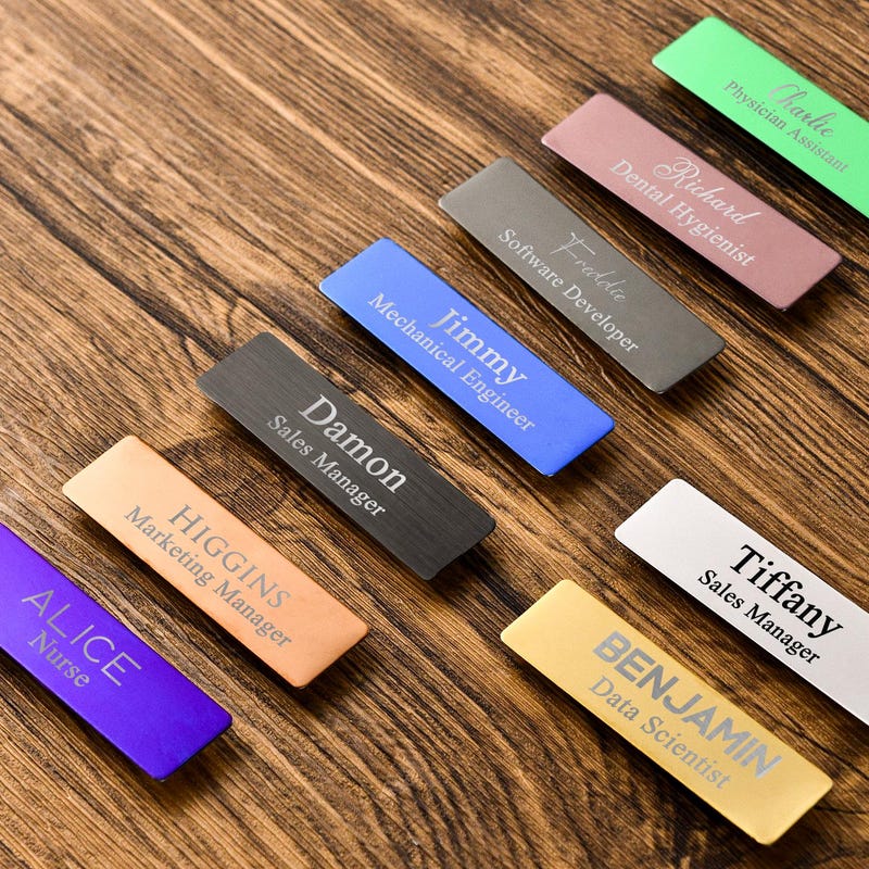 Custom Magnetic Name Tags - Etsy