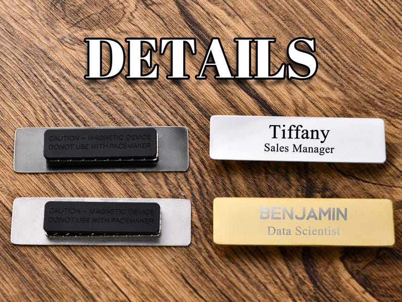 Custom Magnetic Name Tags,personalized Engraved Name Tags,minimalist ...