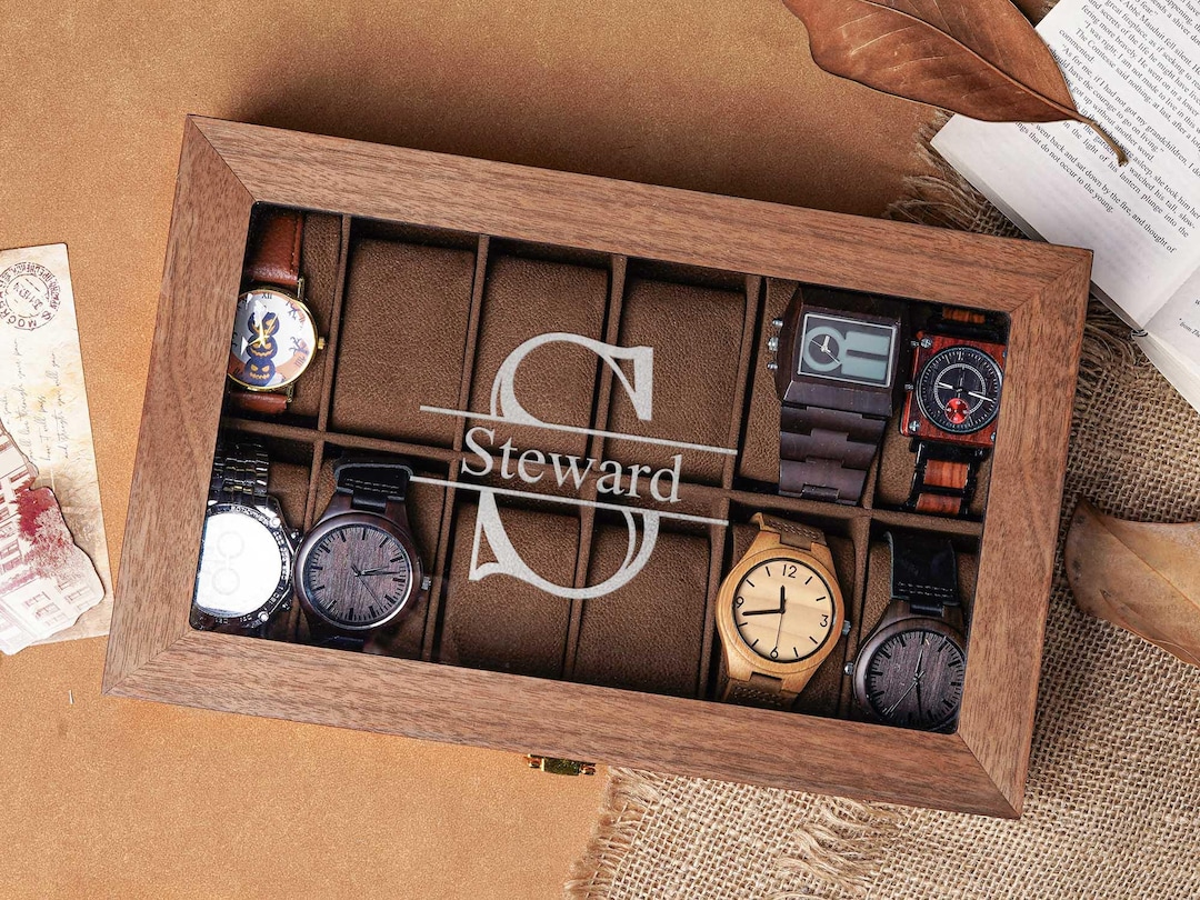 Custom Engraved Watch Box, Personalized Anniversary Gifts for Him ...