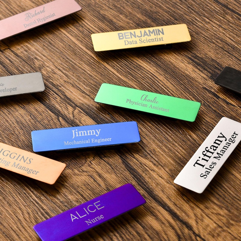 Custom Magnetic Name Tags - Etsy