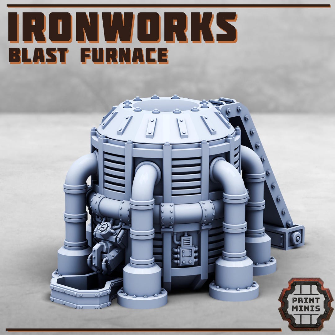 Print Minis - IRONWORKS BLAST FURNACE 3d Resin Printed - Etsy